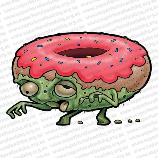 Zombie-Donut-Colour - Superhero Foods HQ by Foodbank WA