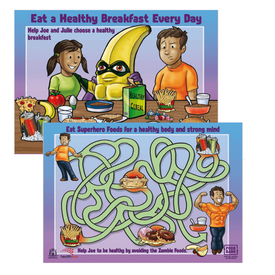Superhero Foods Colouring - Superhero Foods HQ by Foodbank WA